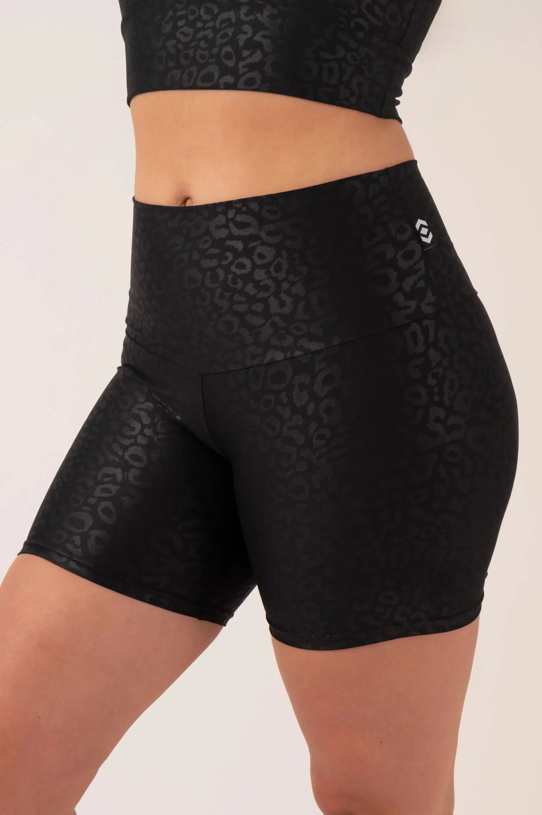 Performance High Waisted Booty Shorts Black Exotic Touch Jag